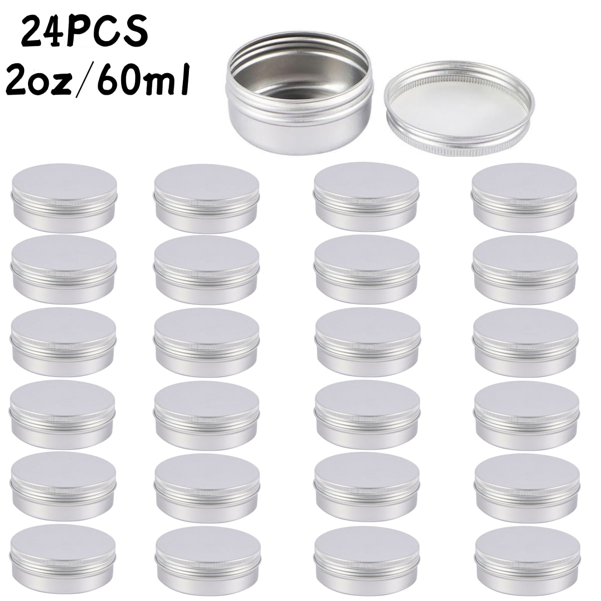 Customer reviews for 24 Pcs Round Aluminum Lip Balm Tin Cans with Screw ...