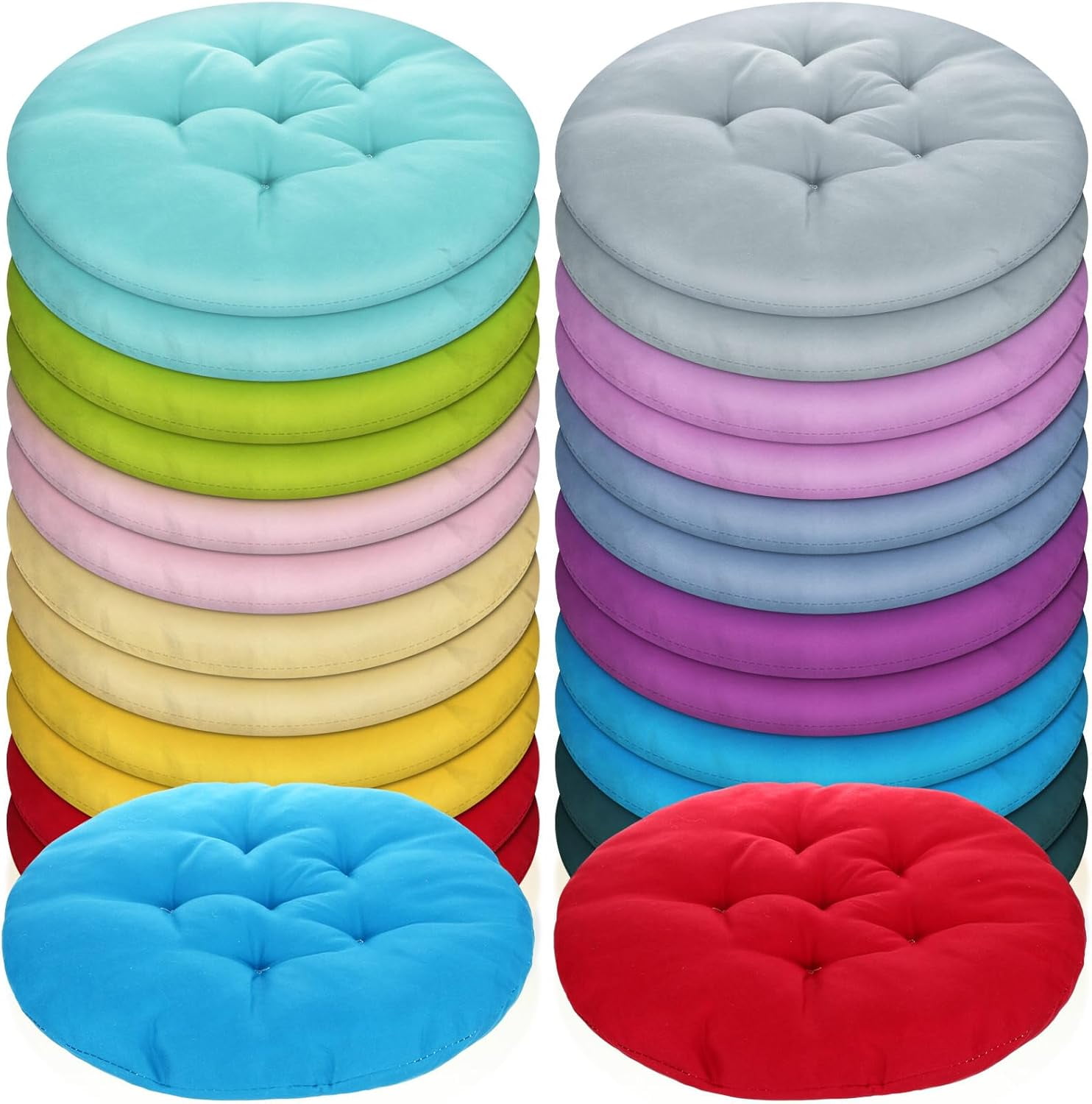 24 Pcs Round Floor Cushions Floor Pillows Meditation Seat Pillows ...