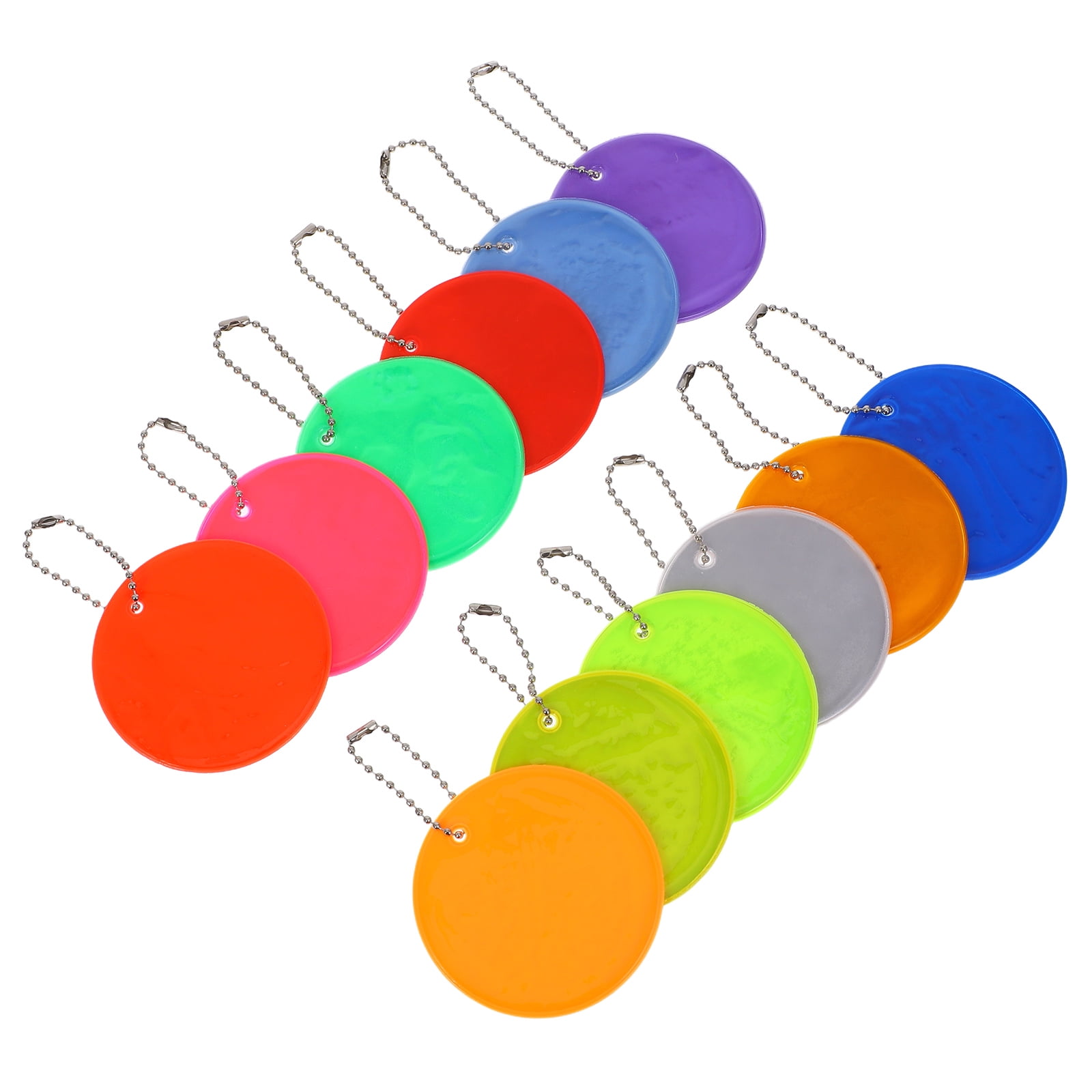 24 Pcs Safety Reflectors for Walking Reflective Keychain Tags - Walmart.com
