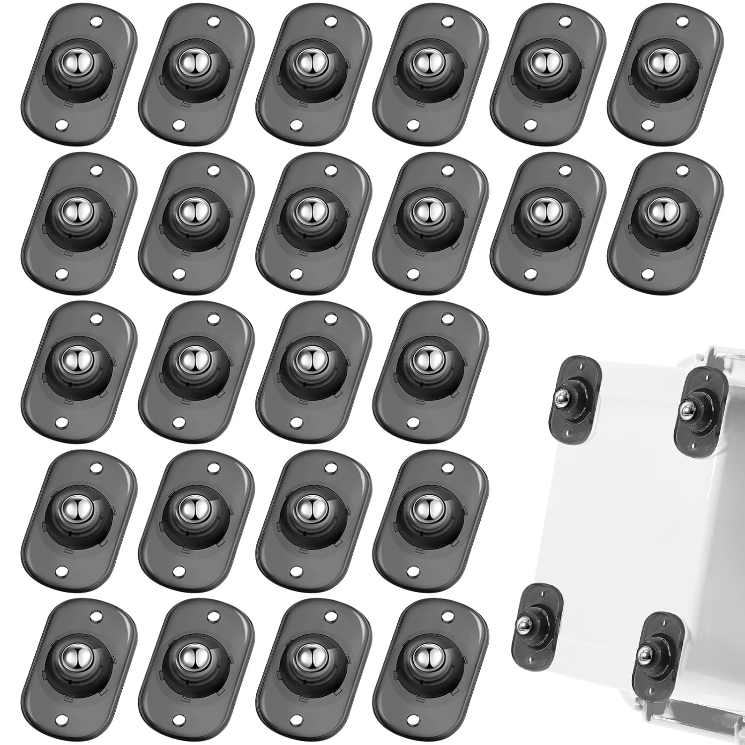 24 Pcs Self Adhesive Caster Wheels Appliance Rollers Appliance Sliders ...
