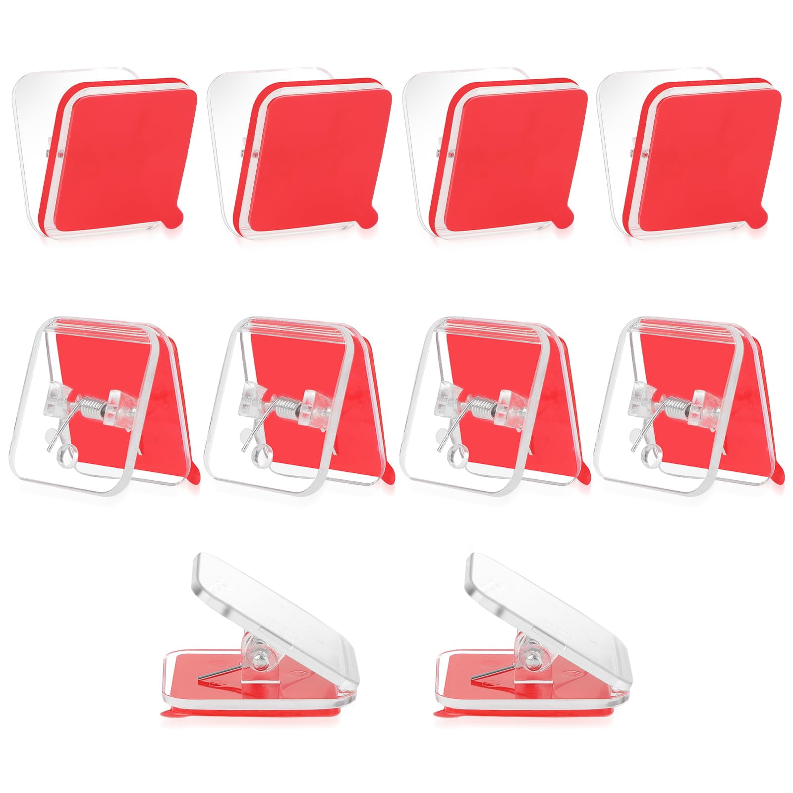 24 Pcs Self Adhesive Clips, Transparent Wall Clips Photo Clips Paper ...