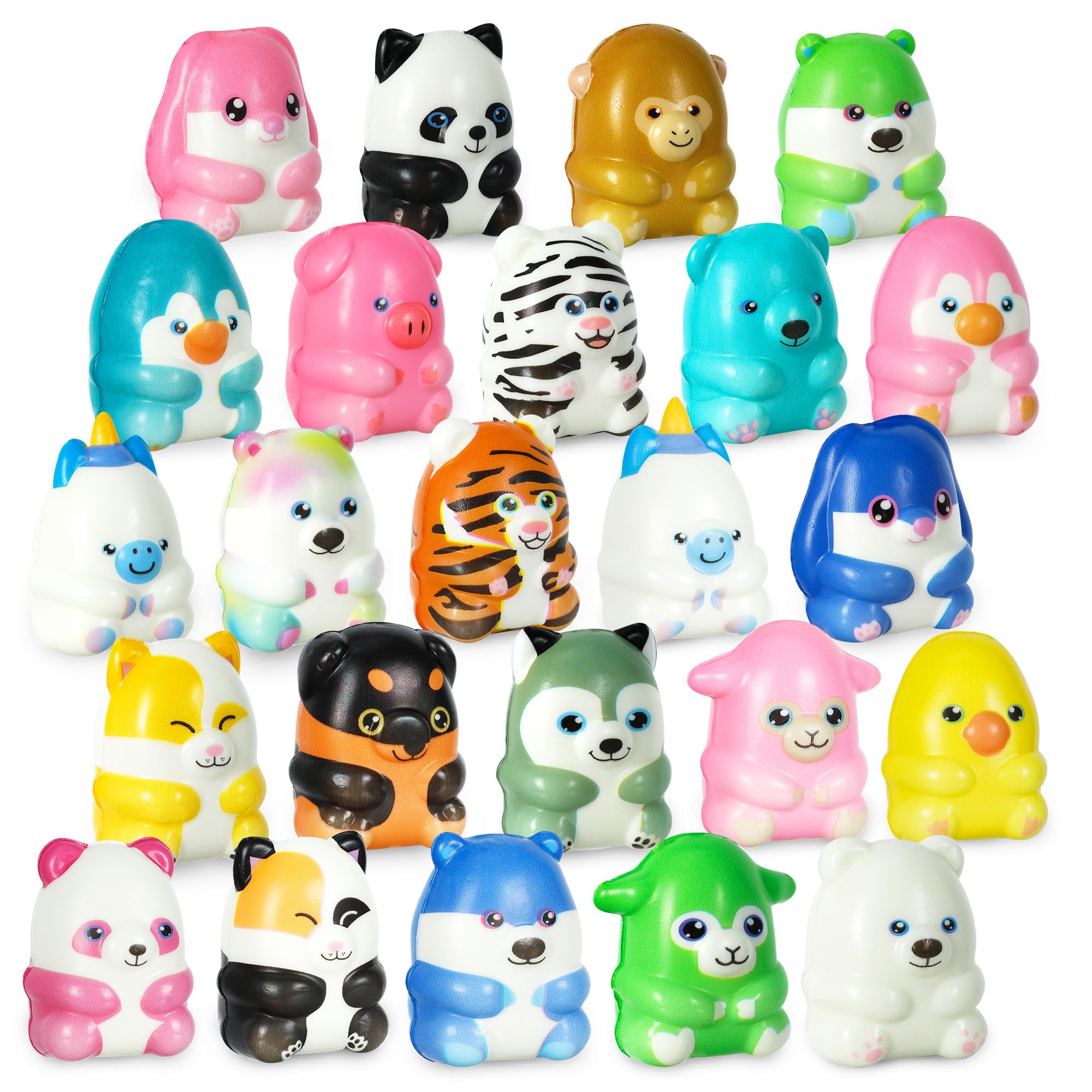 24 Pcs Slow Rise Squishies, Jumbo Mochi Squishy Toys, Squishy Fidget Toys, Soft Cute Animal ...