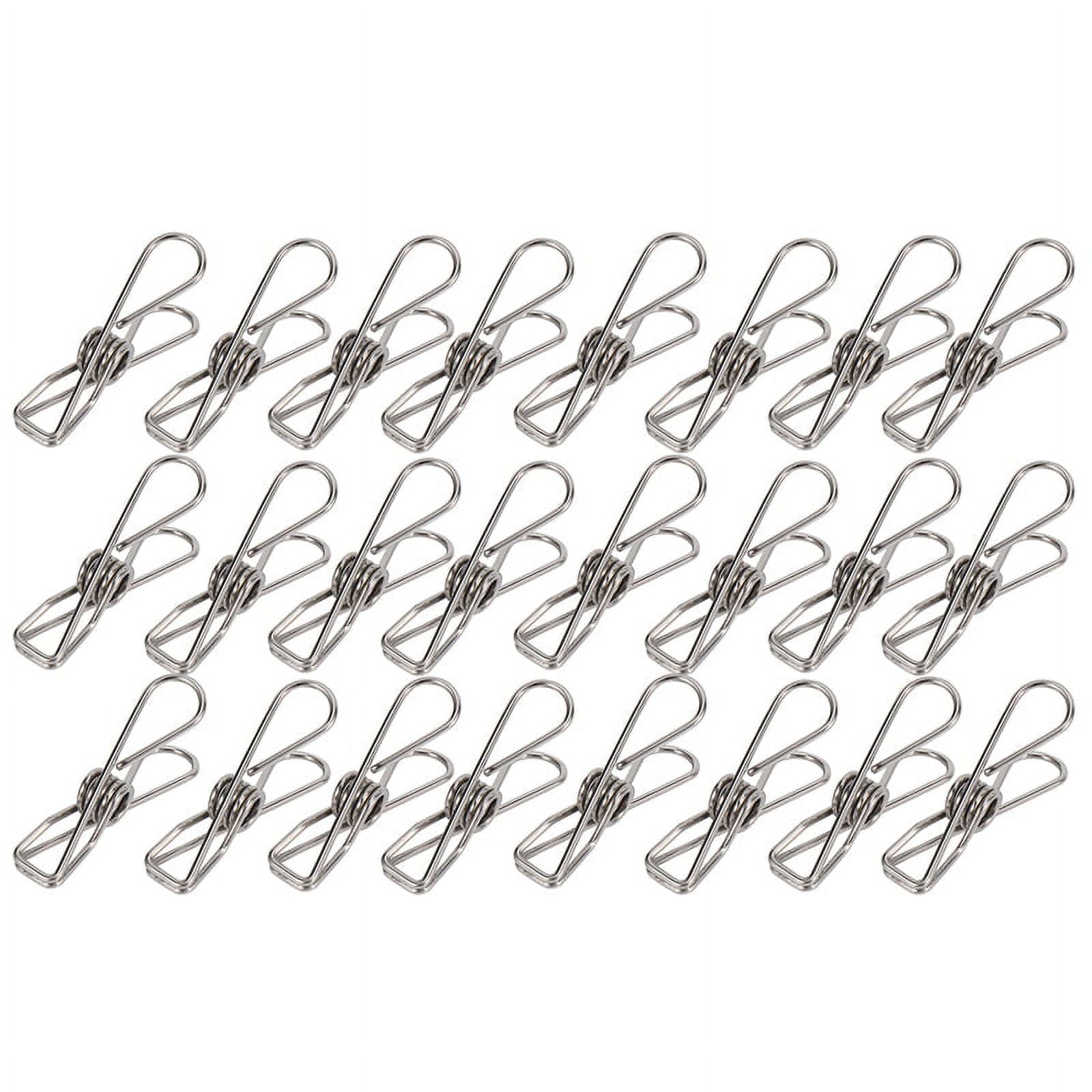 24 Pcs Stainless Steel Wire Clip, Multi-Function Clip, Utility Clip ...