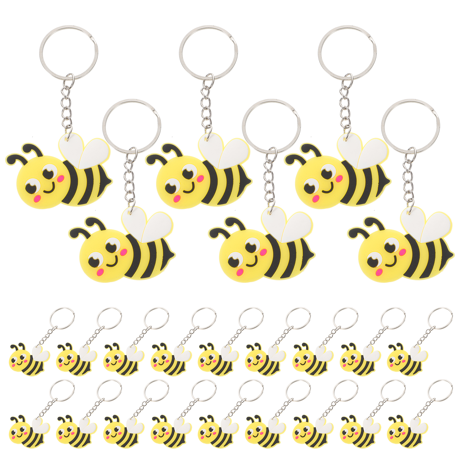 24 Pcs Stickers Keyrings Party Favours Keychain Creative Pendant ...