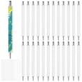 24 Pack Heat Sublimation Pens, Blank Metal Barrel Ballpoint Pens for ...
