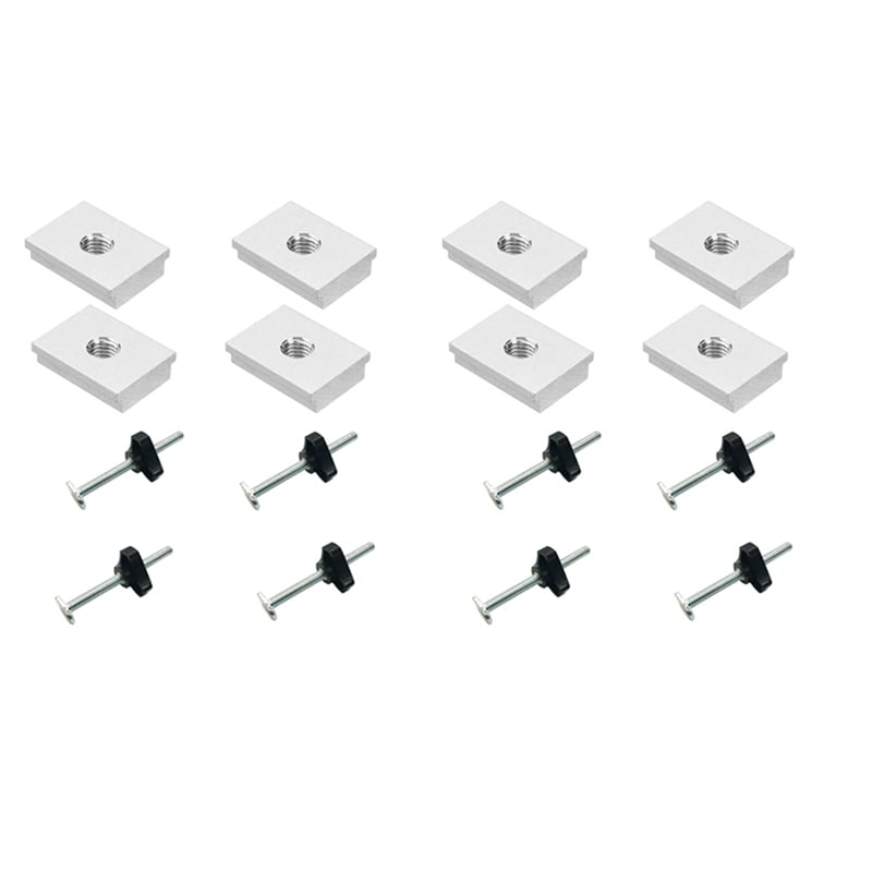 24 Pcs T-Slot T-Track Clamps DIY Woodworking Tool, with T Screw and M8 ...