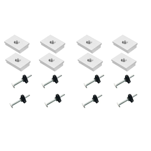 24 Pcs T-Slot T-Track Clamps DIY Woodworking Tool, with T Screw and M8 ...
