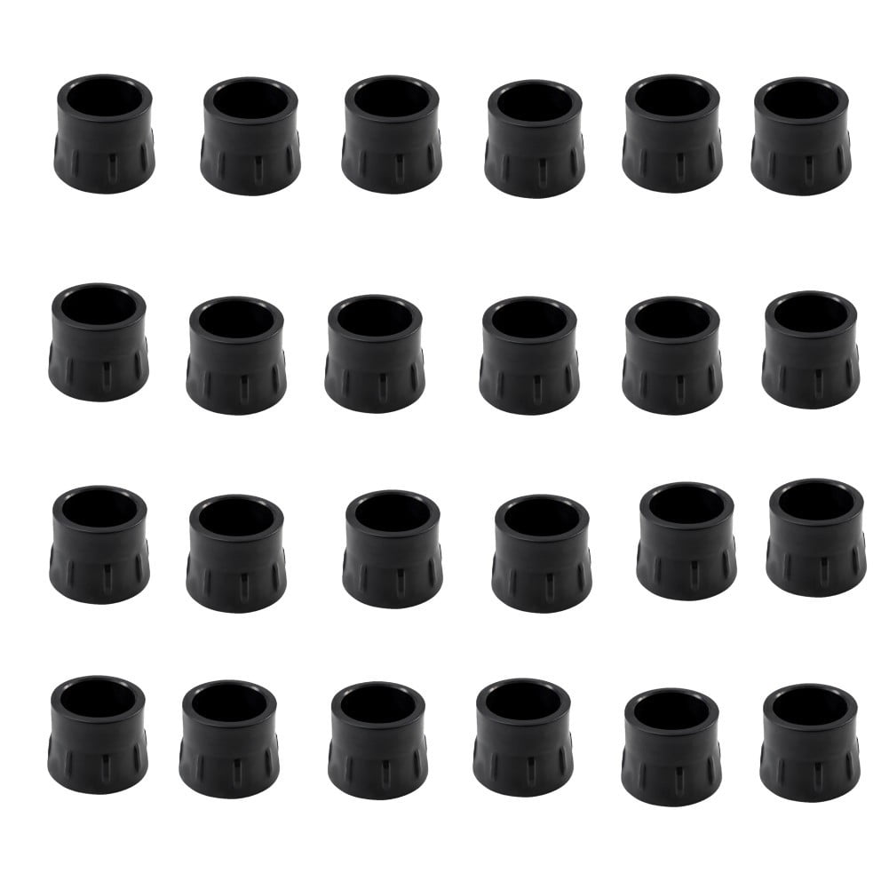 24 Pcs Tent canopy pole TPR foot cover non-slip threaded rubber cap ...