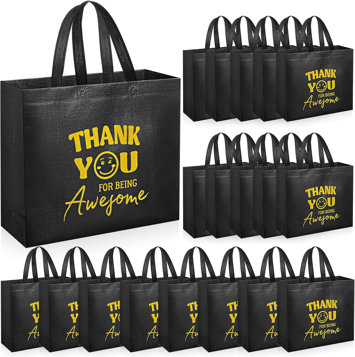24 Pcs Thank You Gift Bags Bulk Reusable CNA Week Appreciation Gift ...