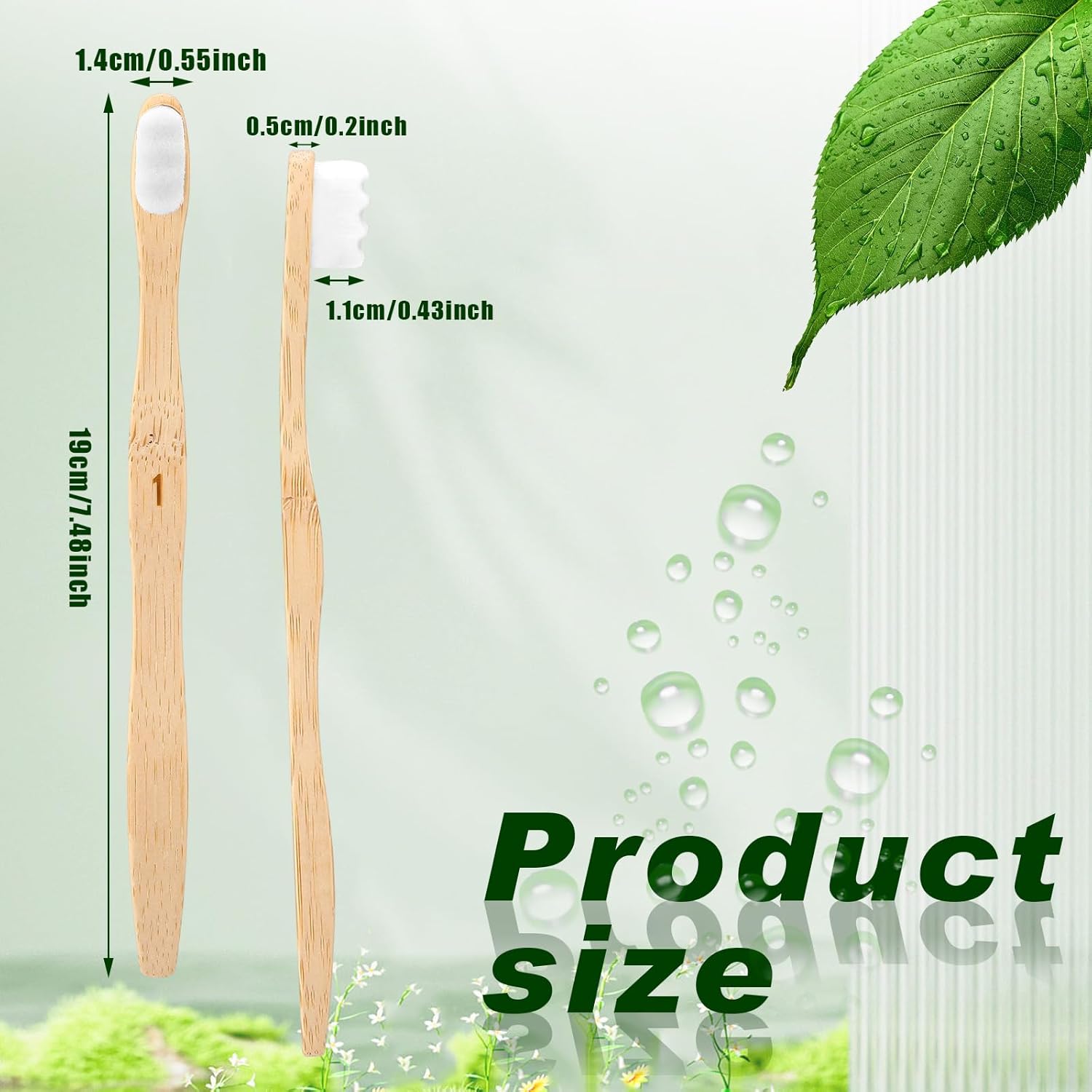 24 Pcs Toothbrushes Extra Soft Bristles Wooden Bamboo Toothbrush 20000 ...