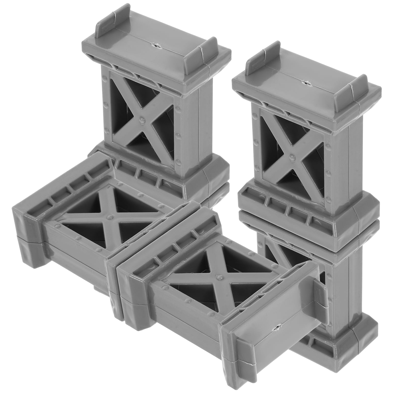 24 Pcs Train Pier Models Bridge Support Wood Train Train Bridge Riser ...