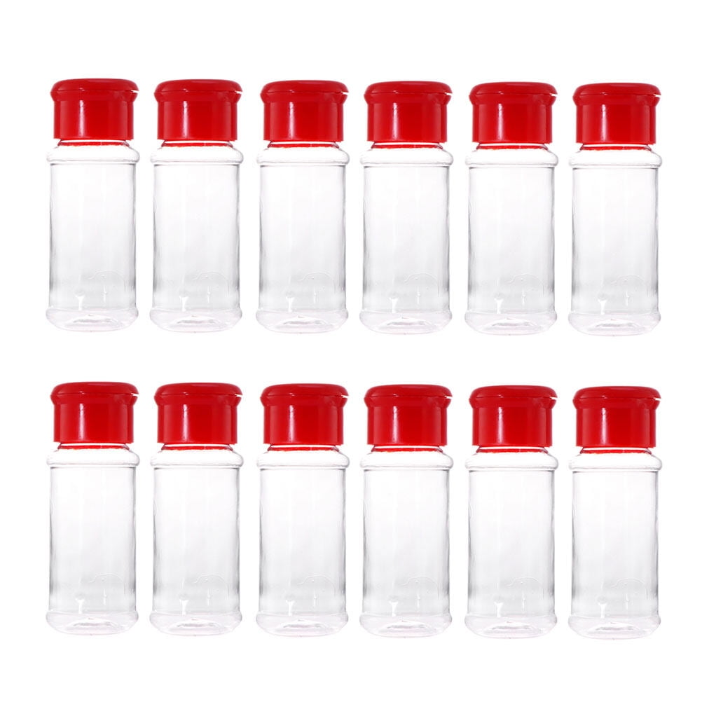 24 Pcs Transparent Powder Spices Salt and Pepper Container Spice ...