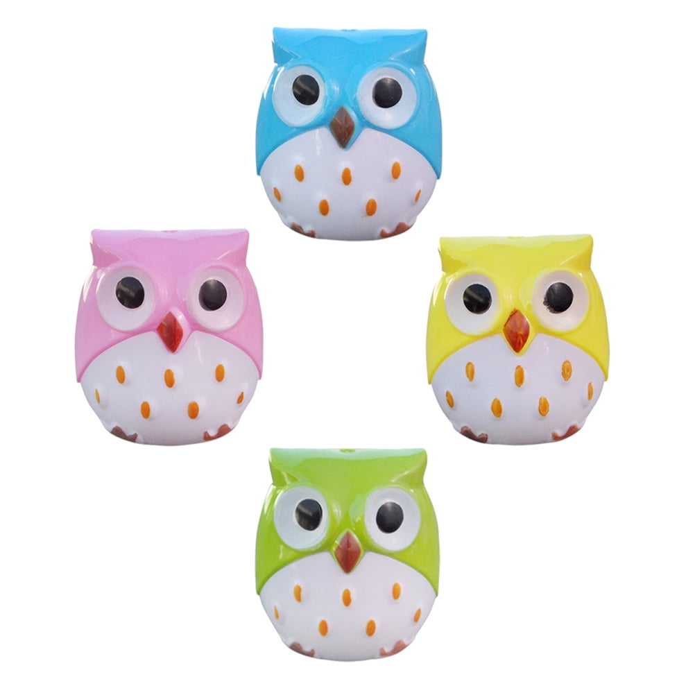 24 Pcs Treehouse Owl Pencil Sharpener Double Hole Animal Shape ...