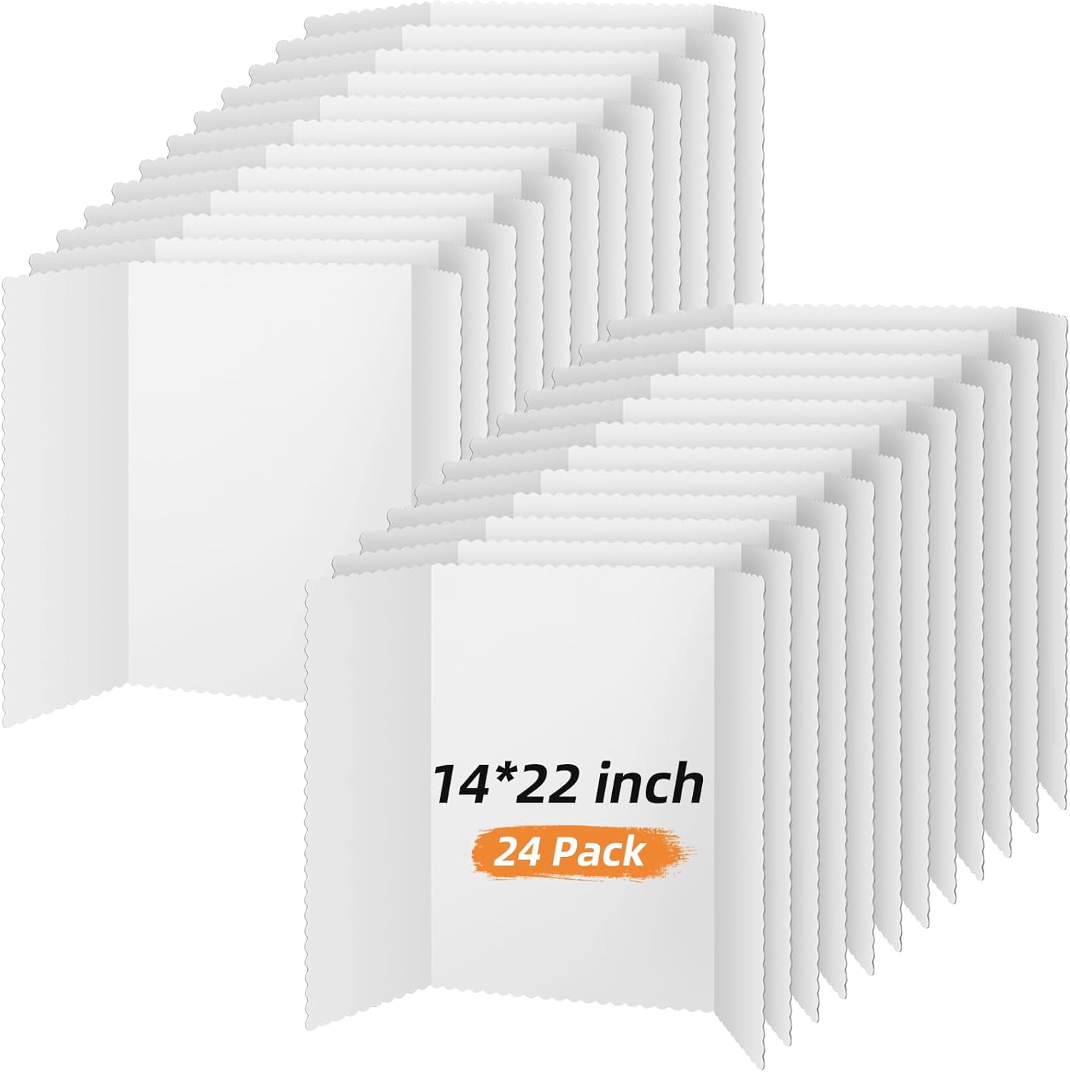 24 Pcs Tri Fold Board Bulk, Science Fair Project Board, Lightweight ...