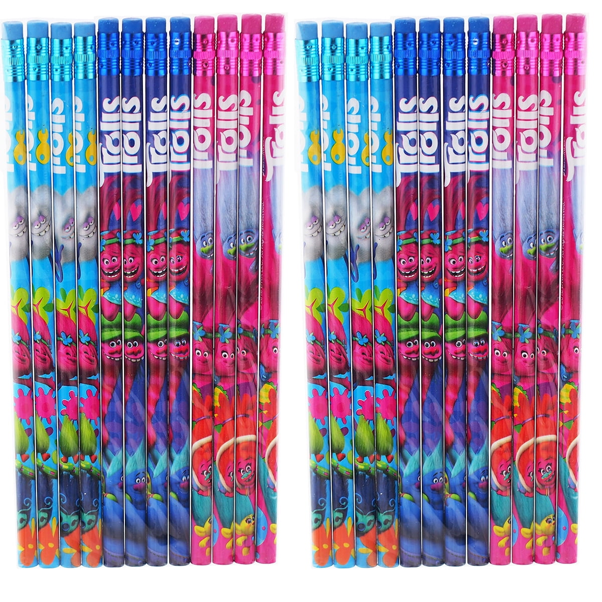 Trolls Authentic Licensed Wood Pencils, 24 Pcs Kids Treat Gifts for ...