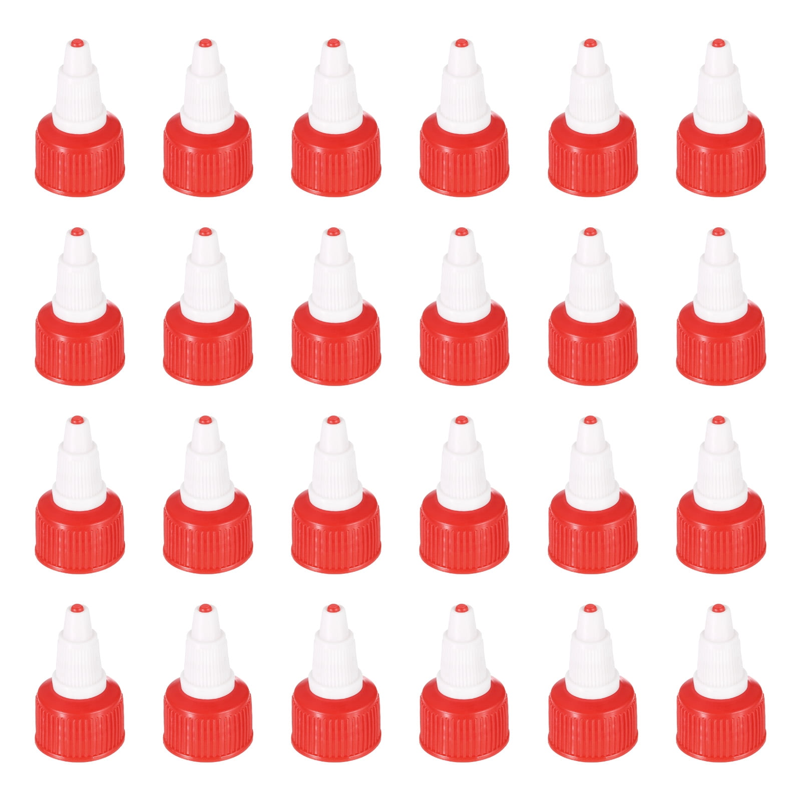 24 Pcs Twist Top Caps, 20/410 Plastic Squeeze Bottle for Glue ...