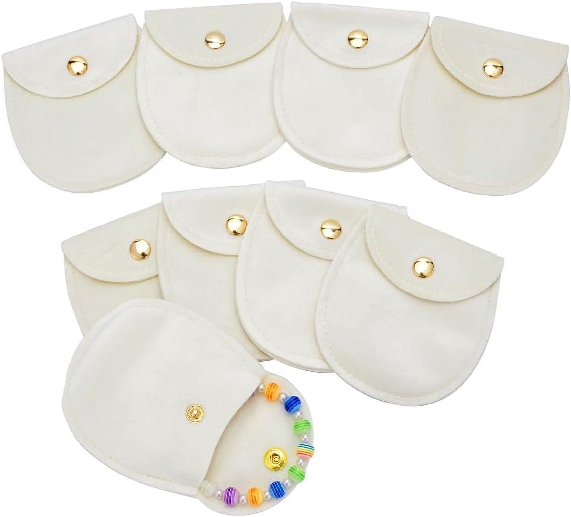 24 Pcs Velvet Jewelry Pouches with Snap Button Cornsilk Color Velvet ...
