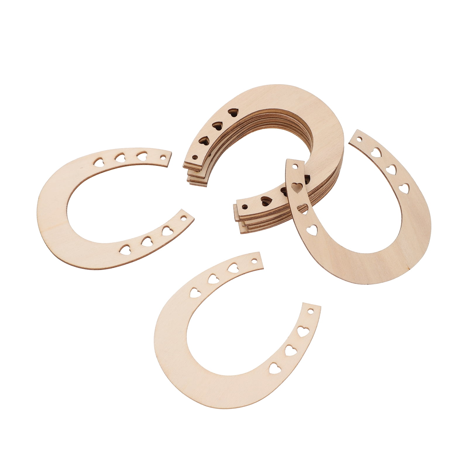 24 Pcs Vintage Decor Party Favor Western Blank Horseshoe Wood Chips DIY ...