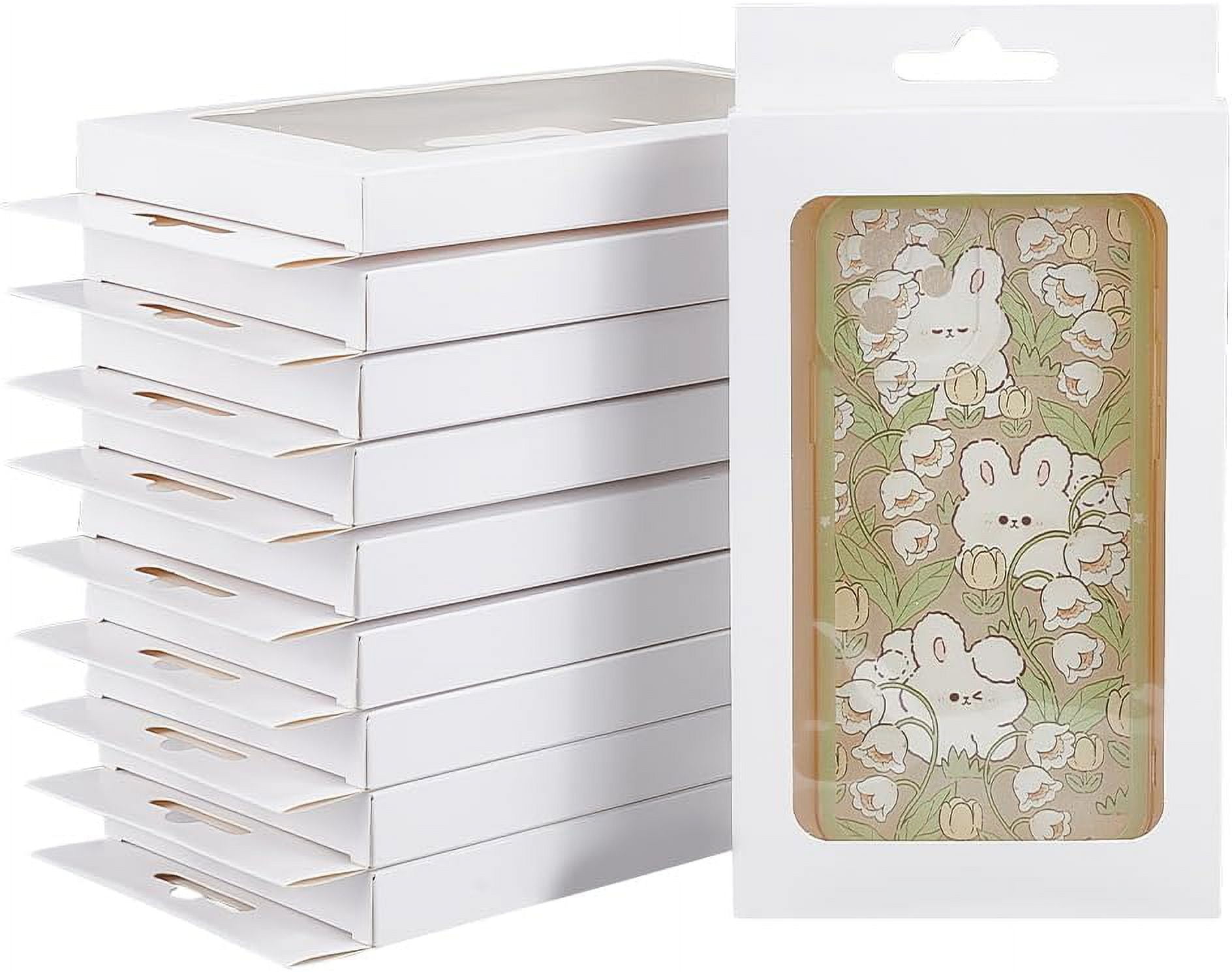 24 Pcs White Kraft Gift Box 4.1×0.6×7.8 Inch Cookie Packaging Boxes ...