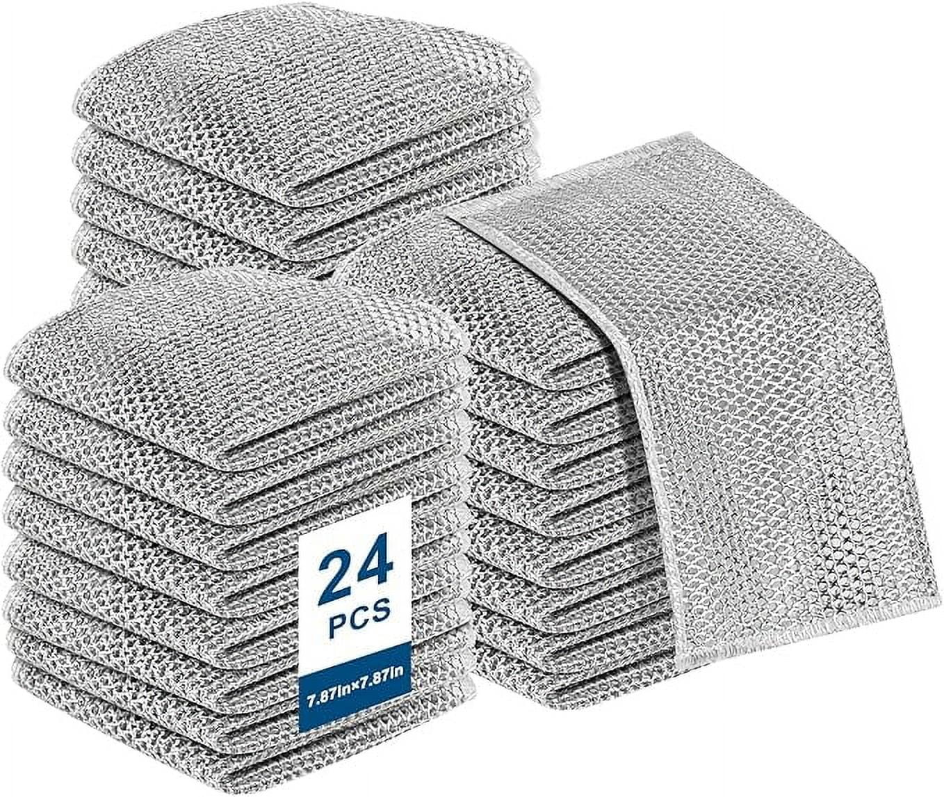 24-Pcs Wire Dishwashing Rag 3rd Generation Multipurpose Wire ...