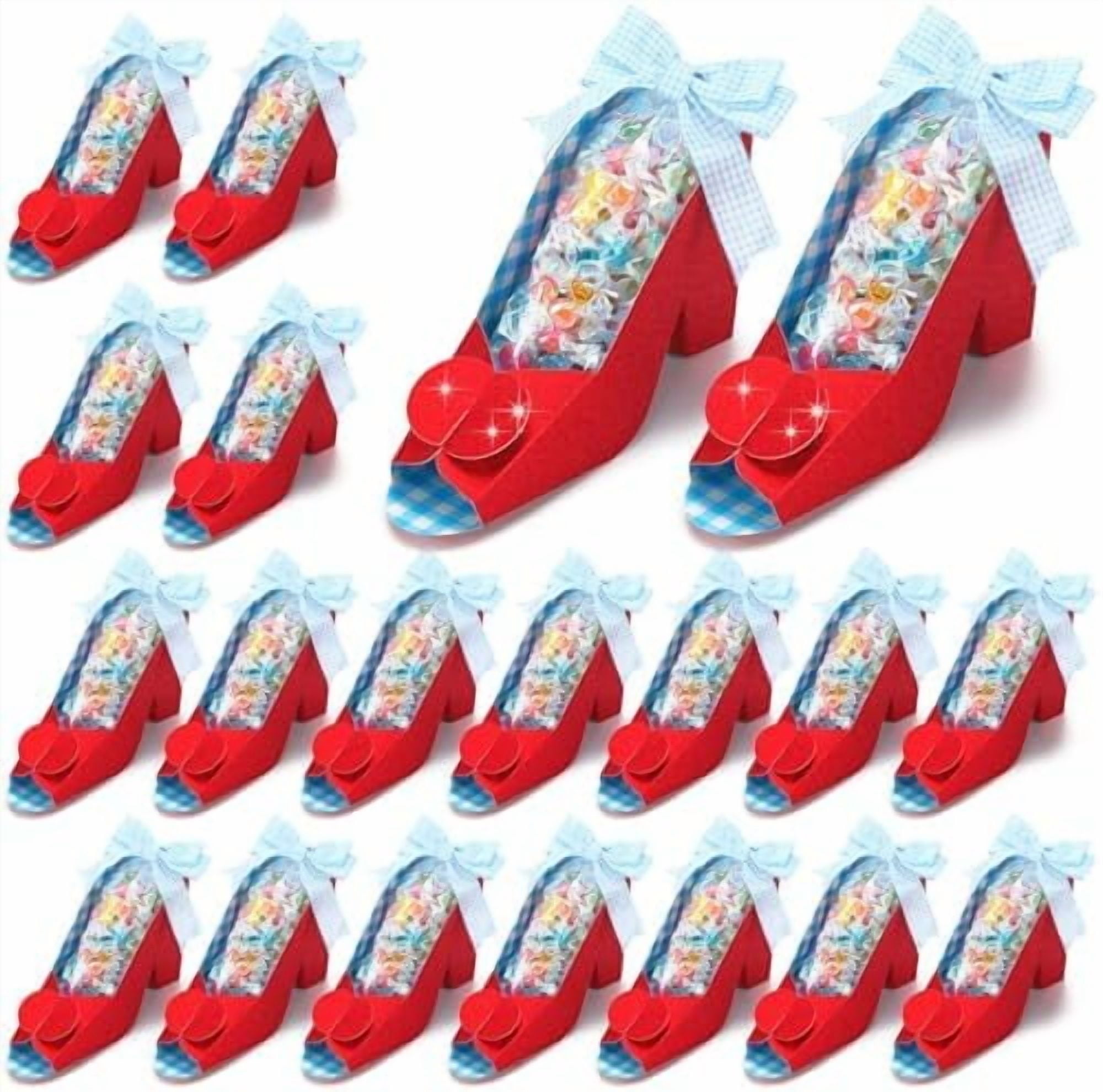 24 Pcs Wizard Theme Party Favor Candy Boxes, Ruby Witch Slippers Gifts ...