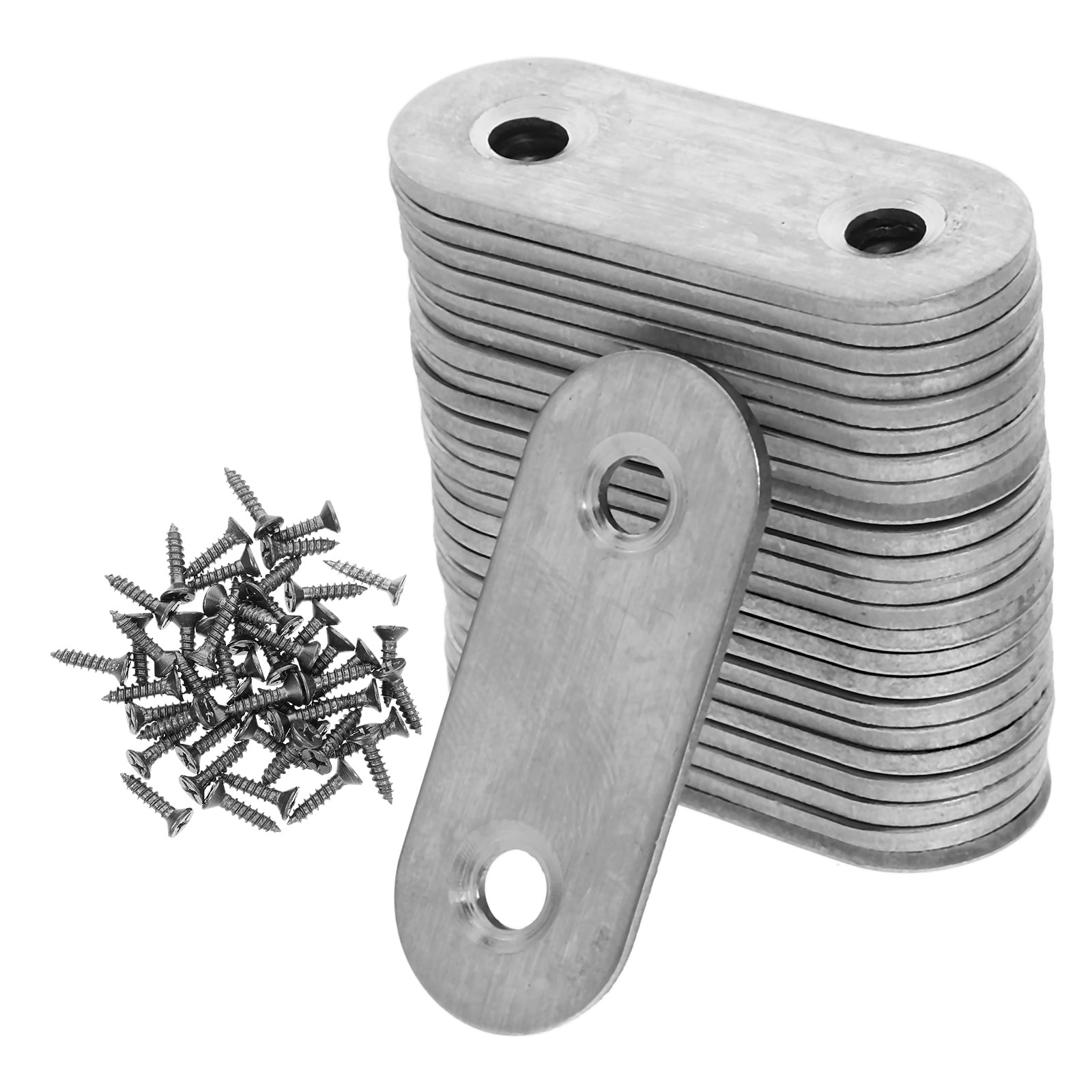 24 Pcs Wood Connecting Bracket Flat Brackets Wire Connectors Screws ...