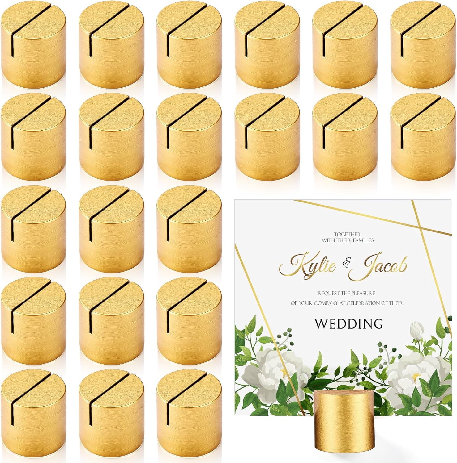 24 Pcs Wood Table Number Holders Wedding Wooden Place Card Holder Bulk ...