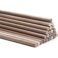 24 Pcs Wooden Dowel Rods Walnut Rod Sticks for Crafts Round Unfinished ...