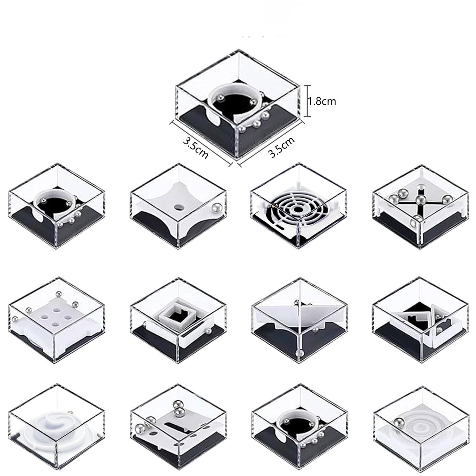 24-Piece 3D Ball Maze Puzzle Set, Palm-Sized Building Block Maze Game ...