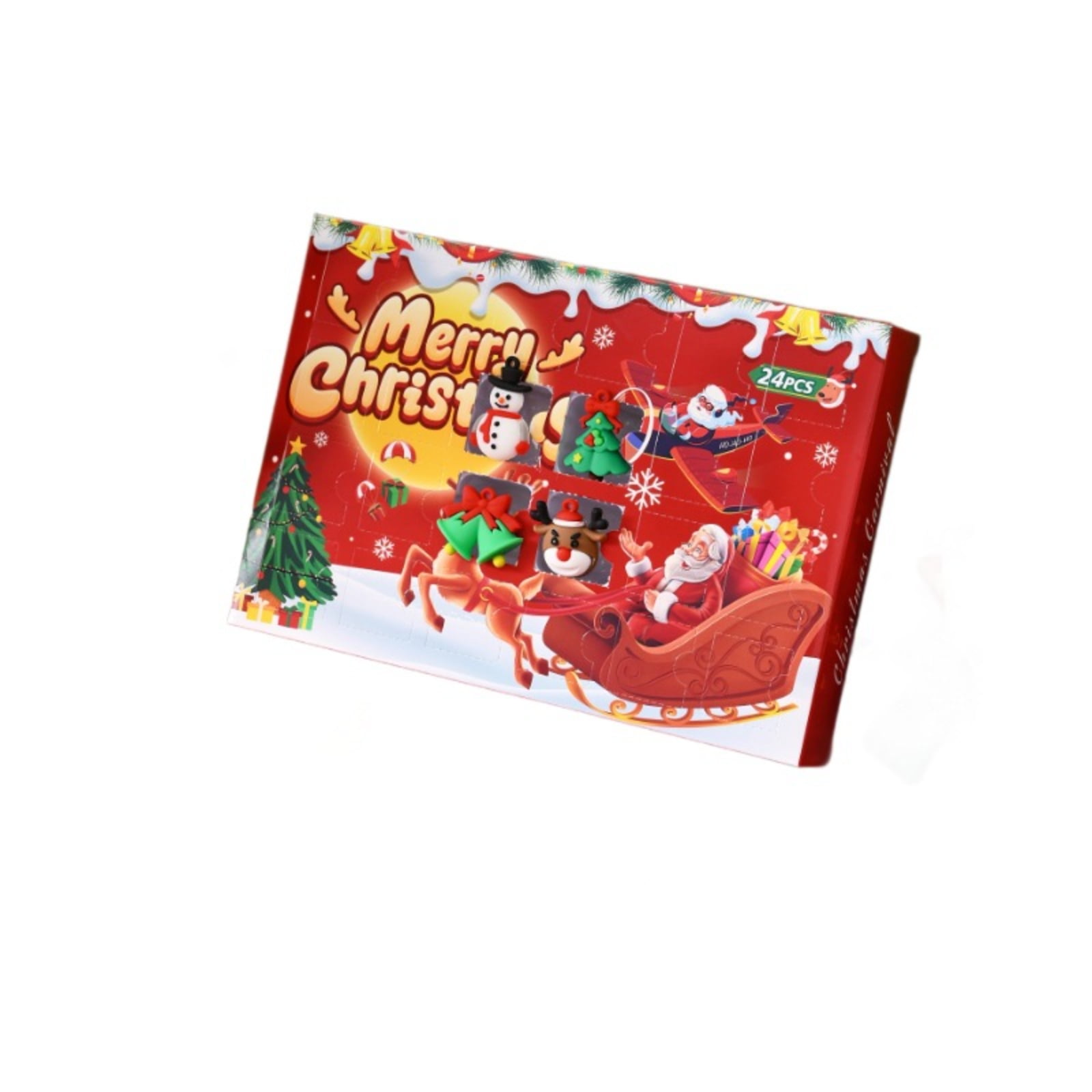 24-Piece Christmas 3D Countdown Plush Toy Calendar Set, 24 Cute Plush ...