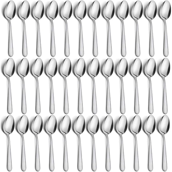 24-Piece Dinner Spoons Set, Funnydin 6.7" Stainless Steel Spoons ...