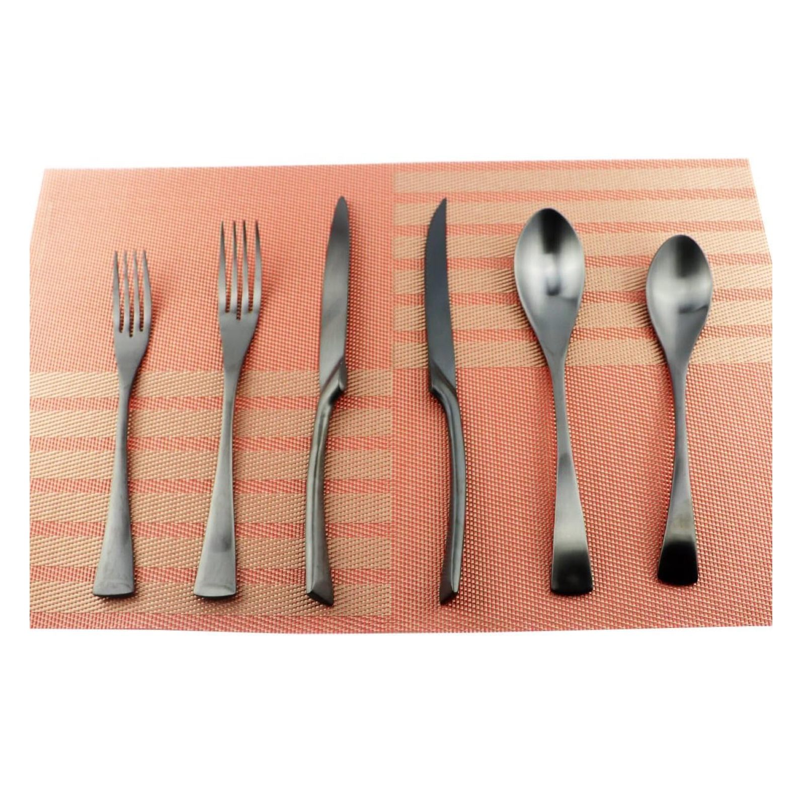 24-Piece Flatware Set,Extra Thick Heavy Duty - 18/10 Stainless Steel ...