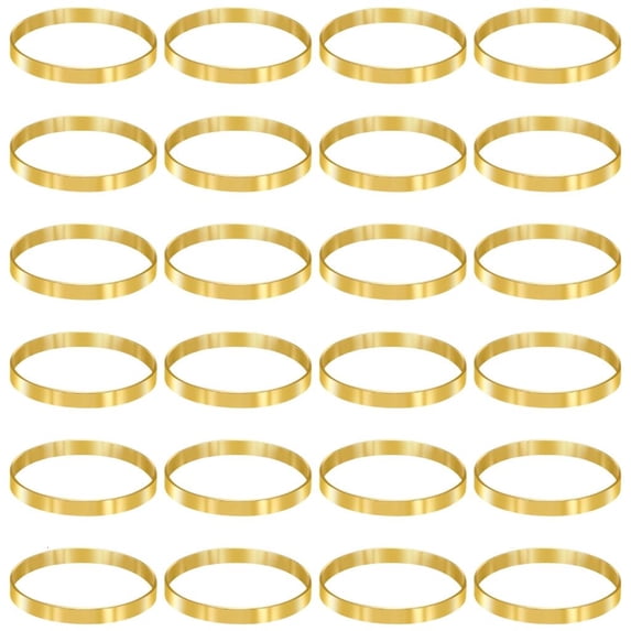 24 Piece Golden Napkin Rings Set Portable Iron Craftsmanship ...
