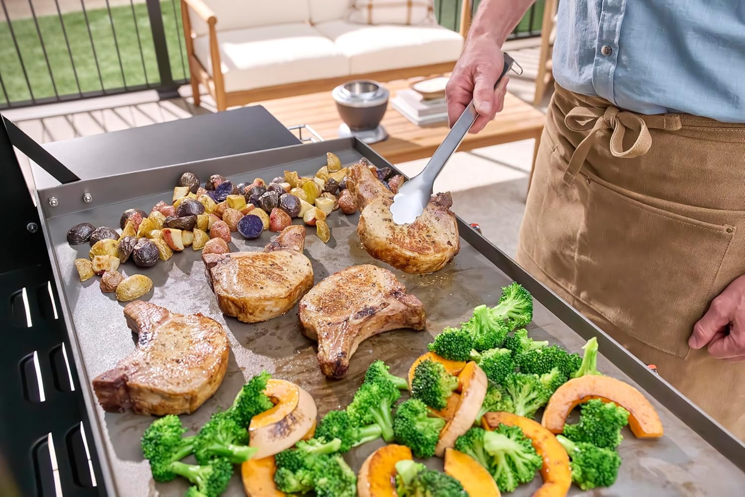 24-Piece Griddle Tool Set with Storage Tote, Stainless Steel Flat Top ...