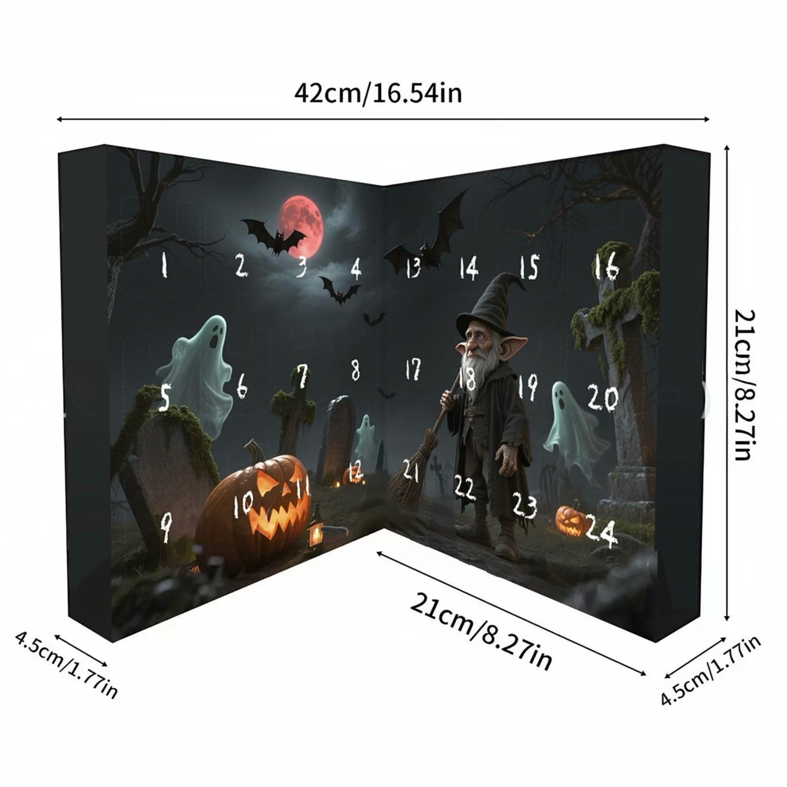 24 Piece Halloween Advent Calendar Countdown Toy Set with 24 Surprise ...
