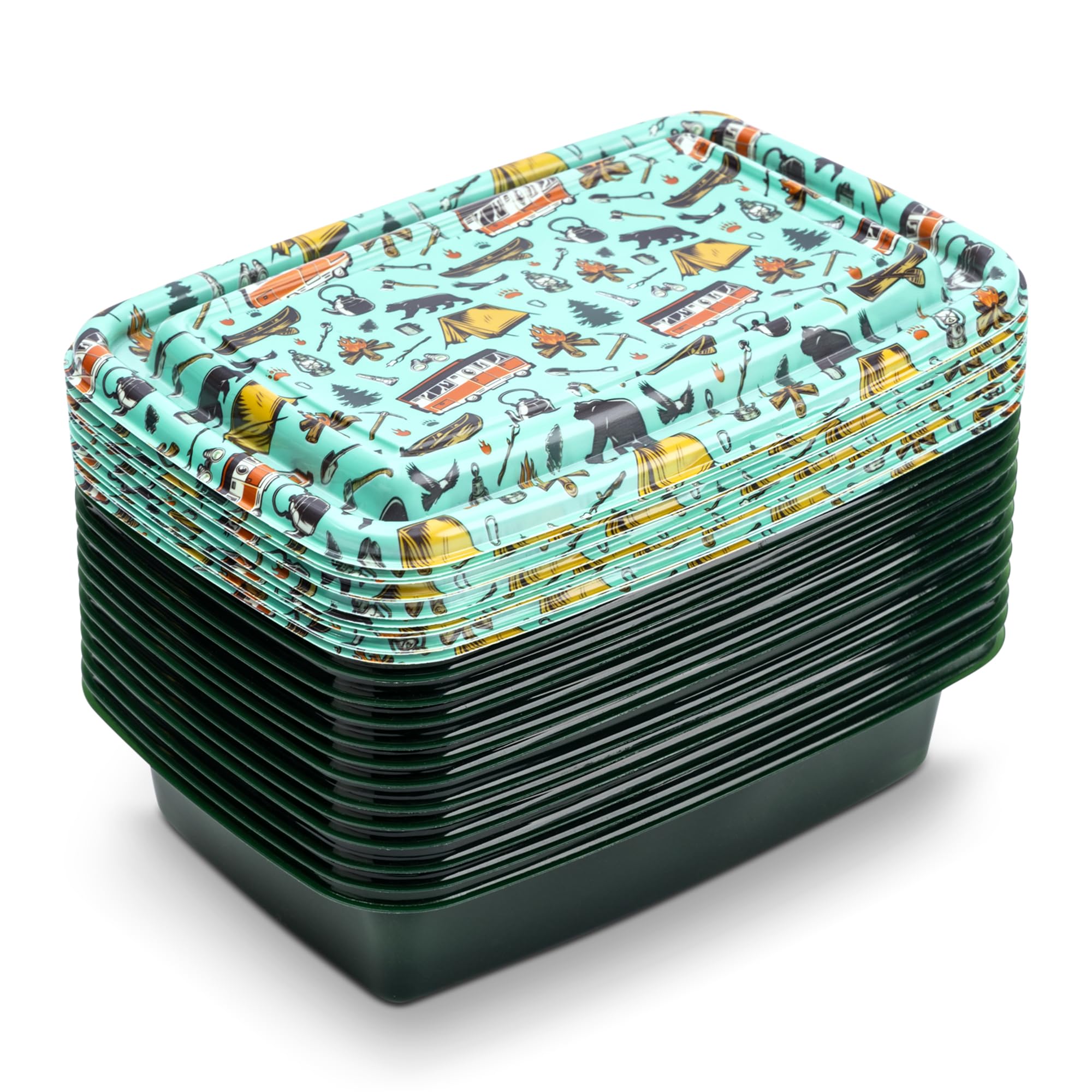 24 Piece Plastic Food Storage Set - Camping Trip - Walmart.com