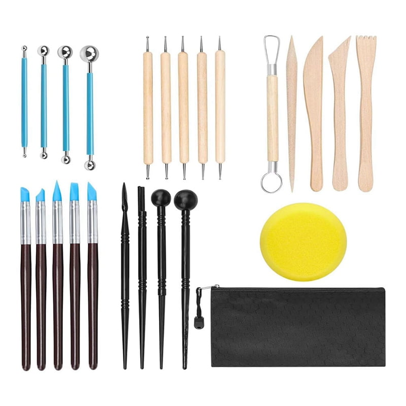 24 Piece Polymer Clay Set, Pottery Tools, Pottery Kit, Clay Sculpting ...