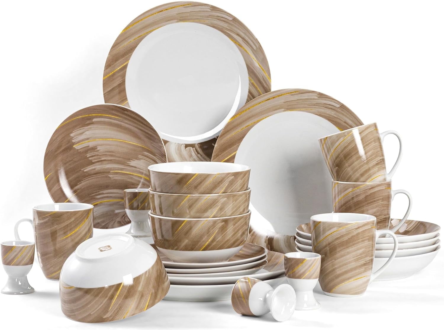 Customer reviews for 24 Piece Porcelain Dinnerware Set, Premium Plates ...