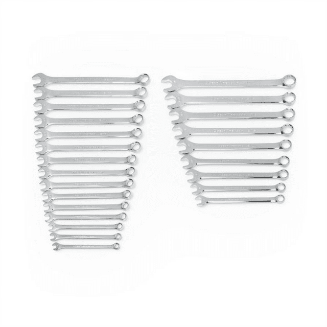 24 Piece SAE/Metric Long Pattern Combo Wrench Set - Walmart.com