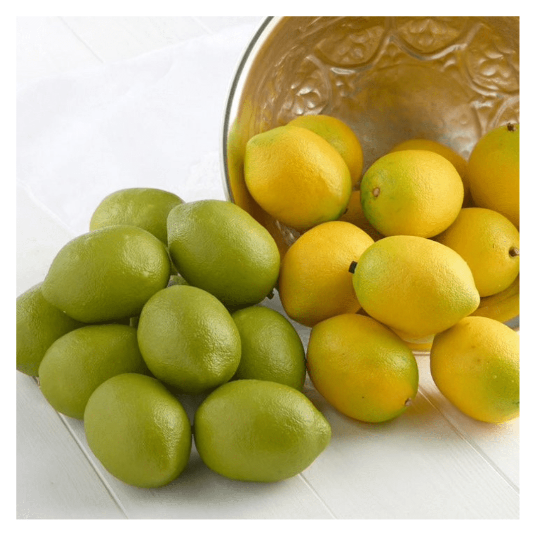 24 Piece Set of Mixed Fake Lemons and Limes - For Spring and Summer ...