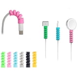 TIKA 24-Piece Soft Silicone Charging Cable Protector Set, Spiral Cord ...