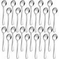 24-Piece Soup Spoons - Round Spoon, 6.9 Inch Stainless Steel Korean ...
