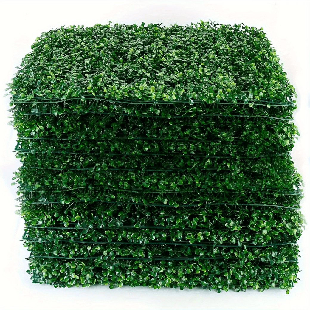 24 Pieces 24"x16" Artificial Boxwood Hedge Panels, UV-Anti Grass ...