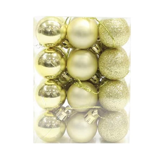 24 Pieces 30Mm Christmas Tree Ball Baubles, Hanging Decorations For ...