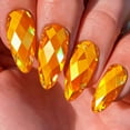 24 Pieces 3D Multi-Faceted Metallic Nail Art Gems - Shiny Rhombic ...