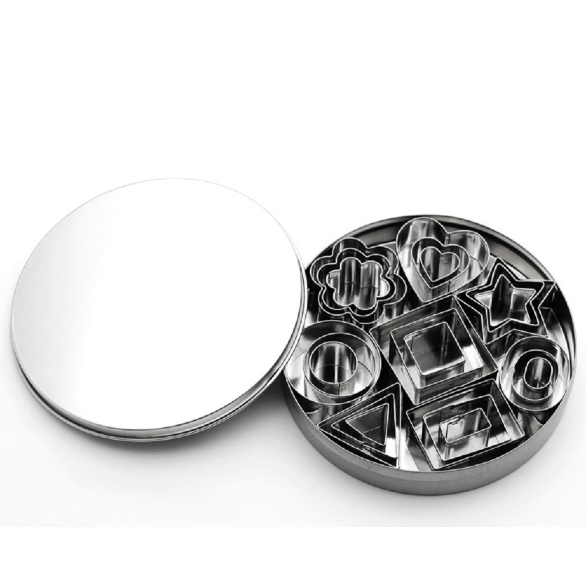 24 Pieces Biscuit Cutters Stainless Steel Cookie Cutters Fondant ...