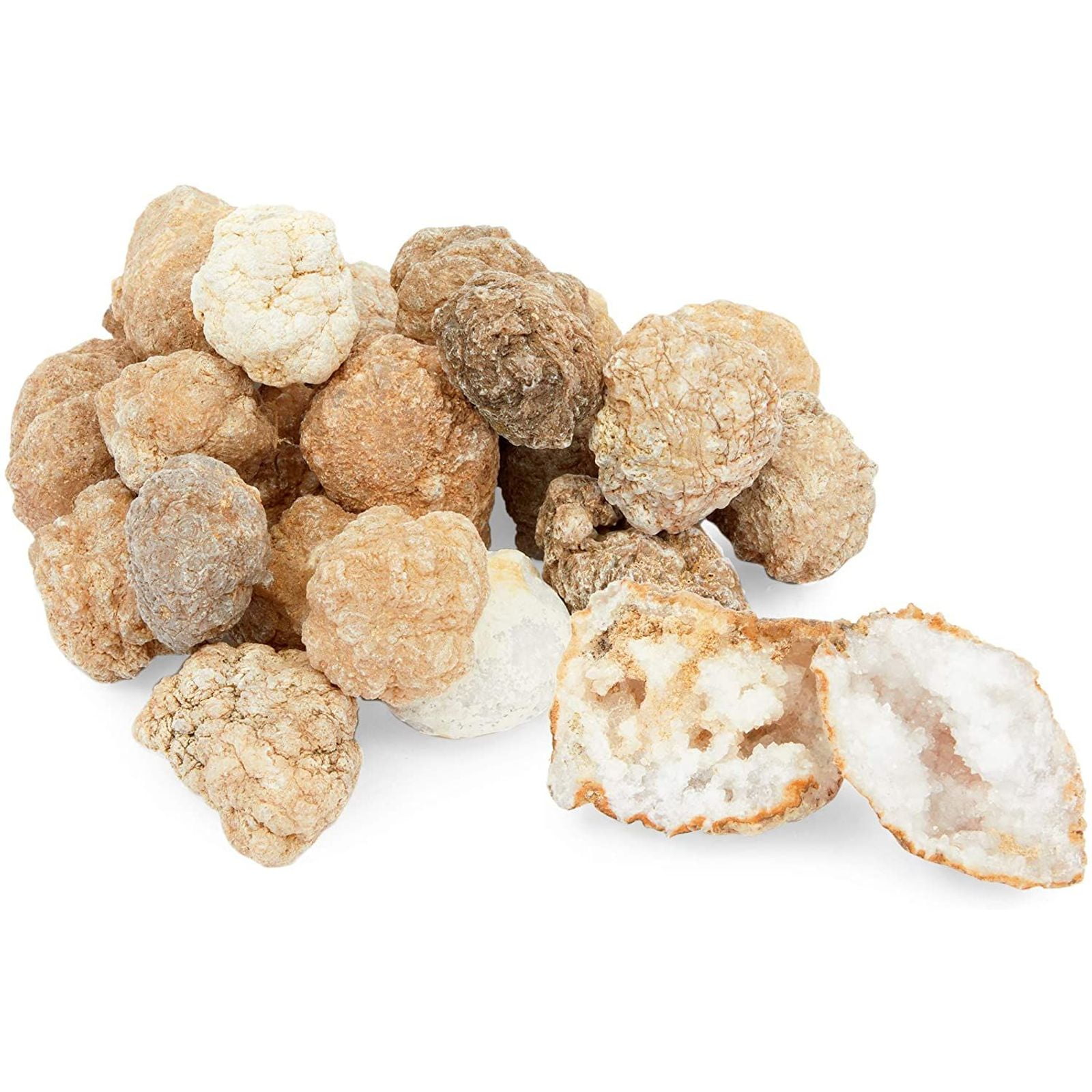 24 Piece Geode Rocks Dig Stone Kit, Fun Crystal Mining Science Toy for ...