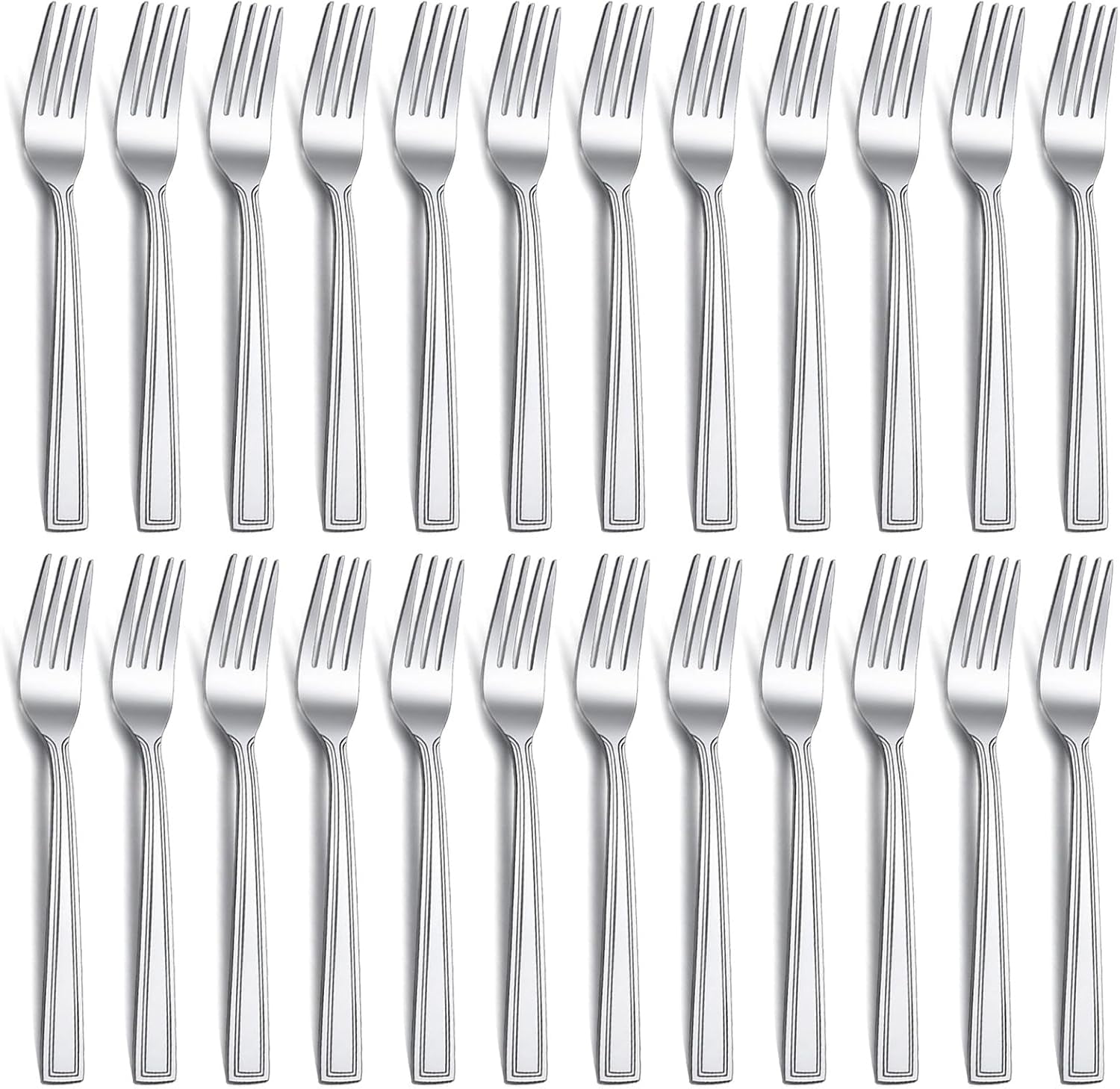 24 Pieces Dessert Fork Set, 6.8 Inches Small Forks, Stainless Steel ...