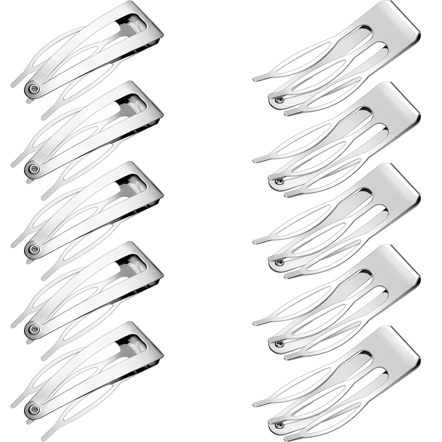 24 Pieces Double Grip Hair Clips Metal Snap Hair Clips Women Hair ...