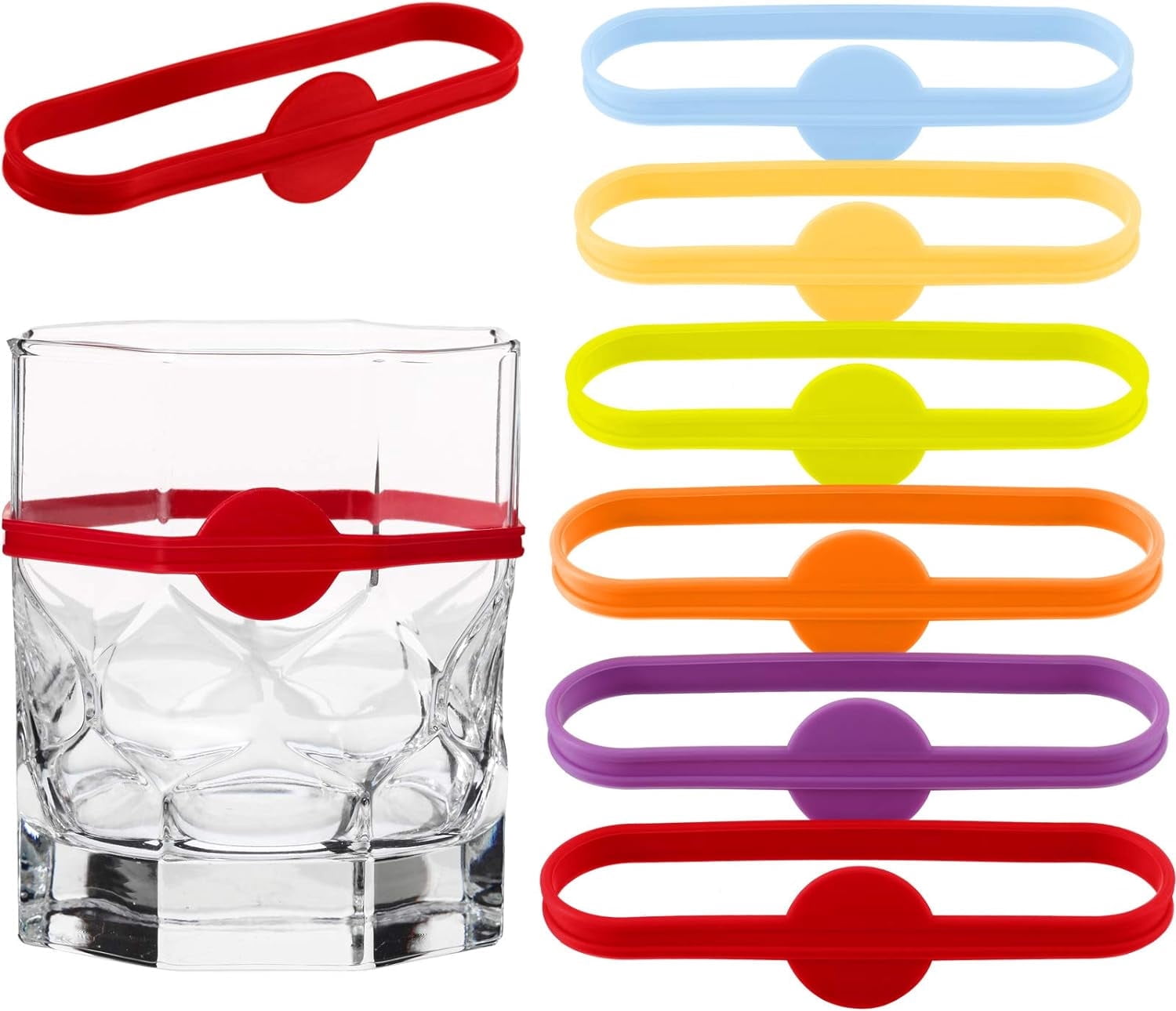 24 Pieces Drink Markers Glass Cup Wine Glass Bottle Strip Tag Marker ...